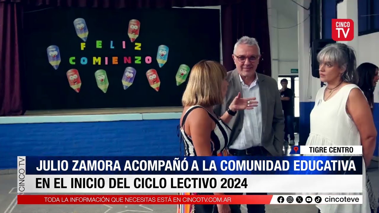 Julio Zamora acompañó a la comunidad educativa en el inicio del ciclo lectivo 2024 | CINCO TV